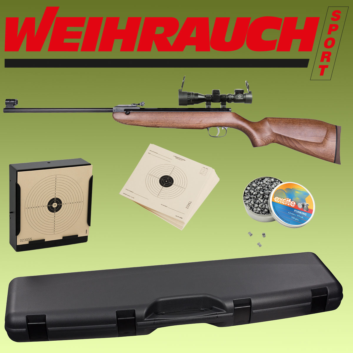 Weihrauch HW 30 S Luftgewehr SET 4,5 mm mit Zielfernrohr 2-6x32 ...
